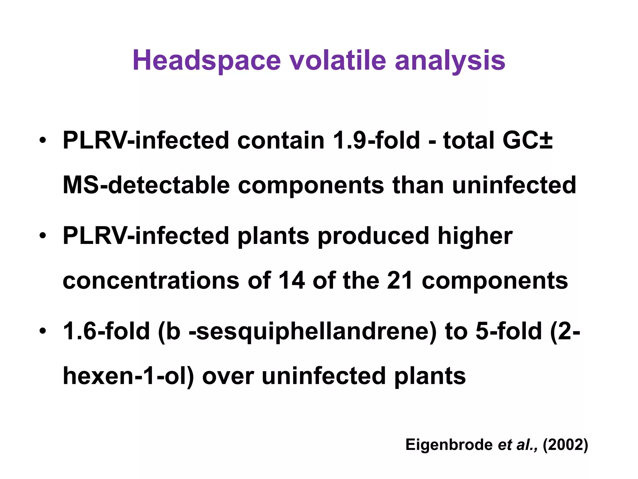 Role of volatiles in arthropod vectors and plant disease interaction | PPTX