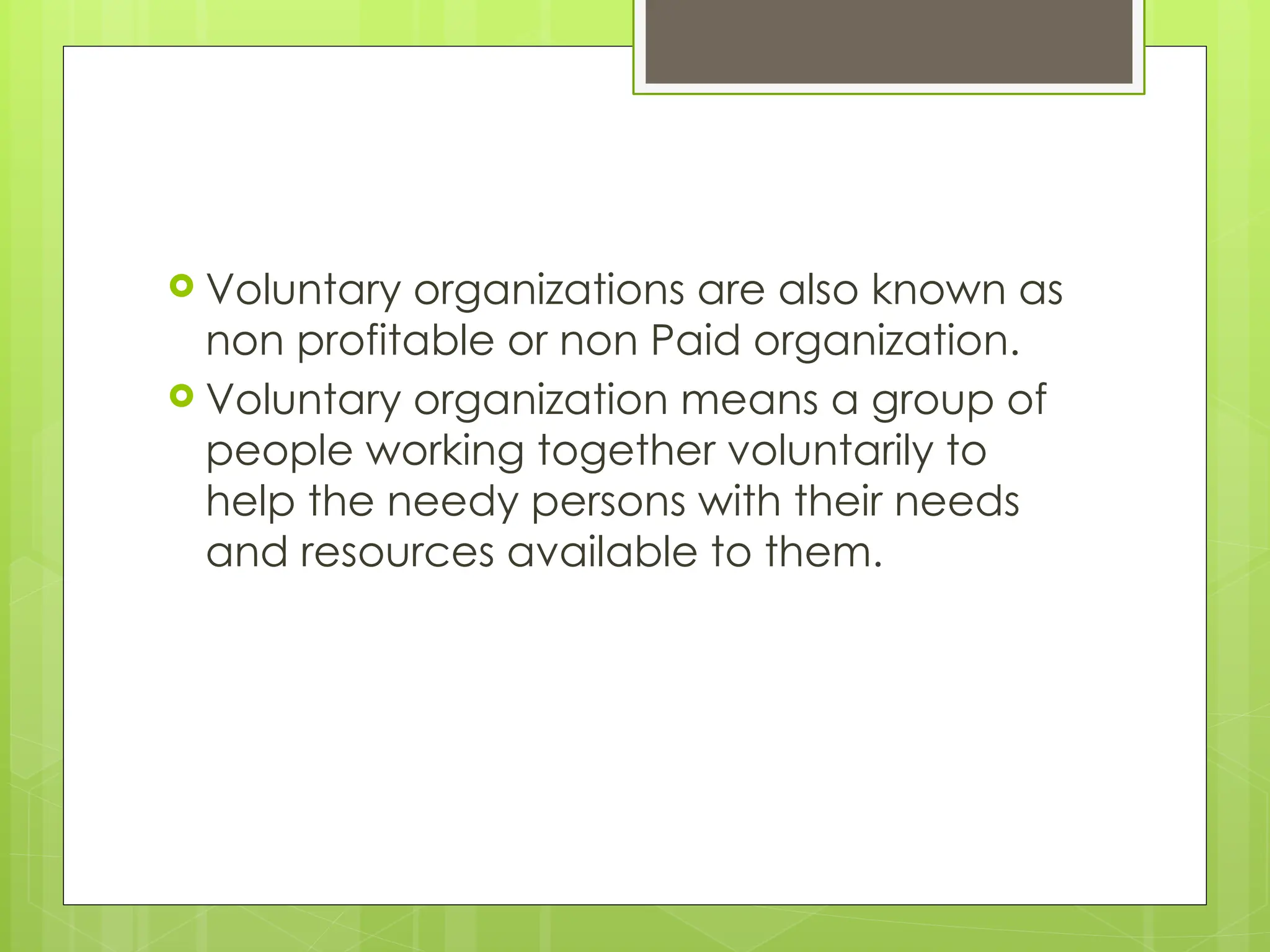 Role of voluntary organizations,volantaery workerpptx | PPTX