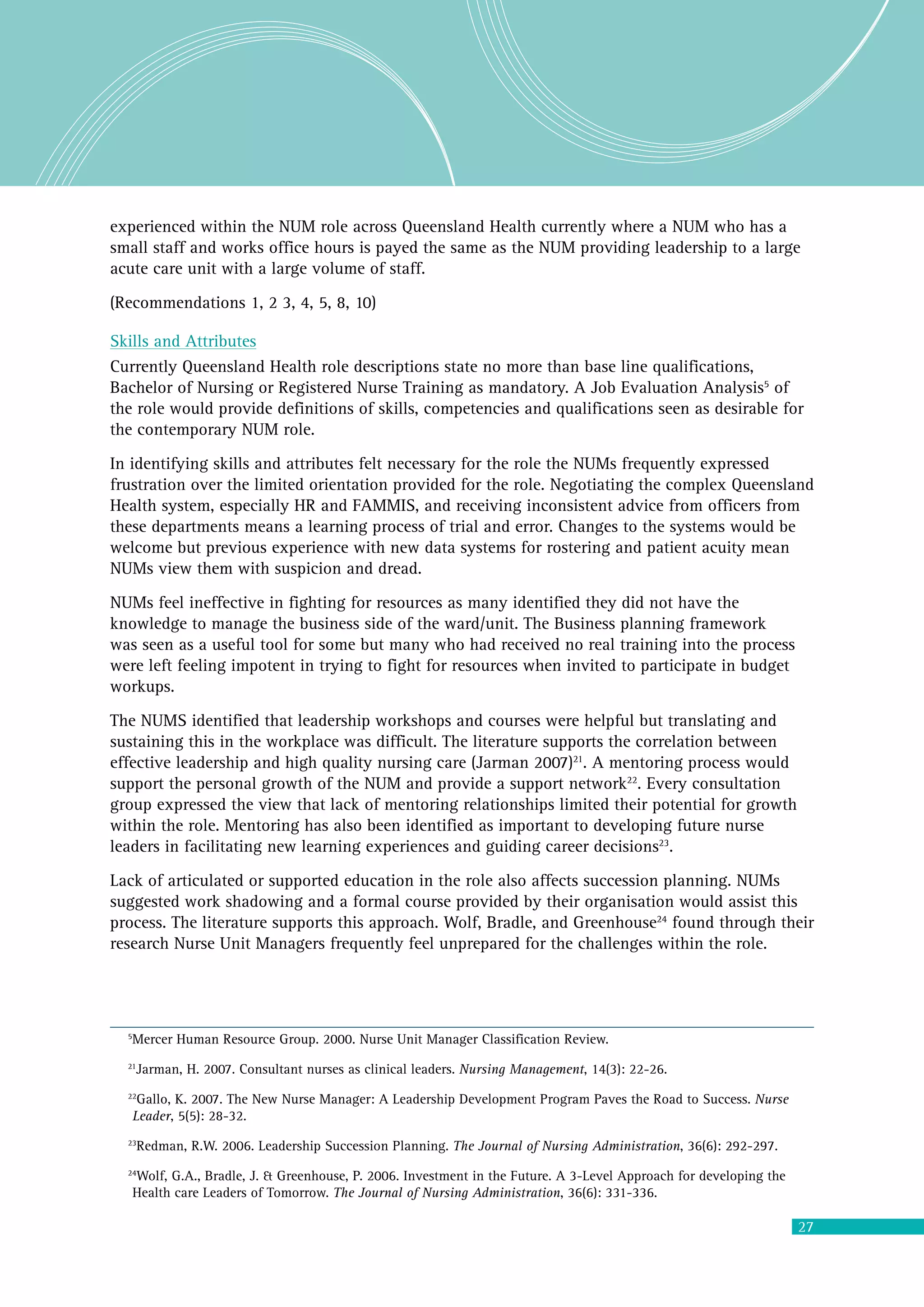 Role of ward manager | PDF