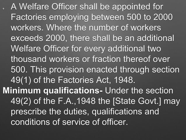 Role of welfare officer | PPTX | Human Resources | Business