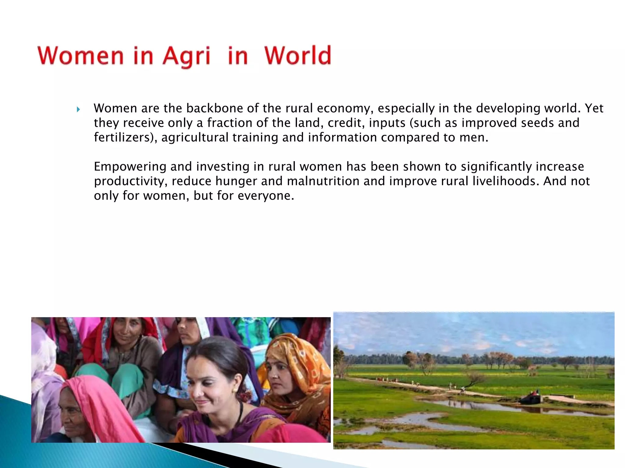 Role of women in Agriculture a Lecture at Islamabad to Workshop on WID ...