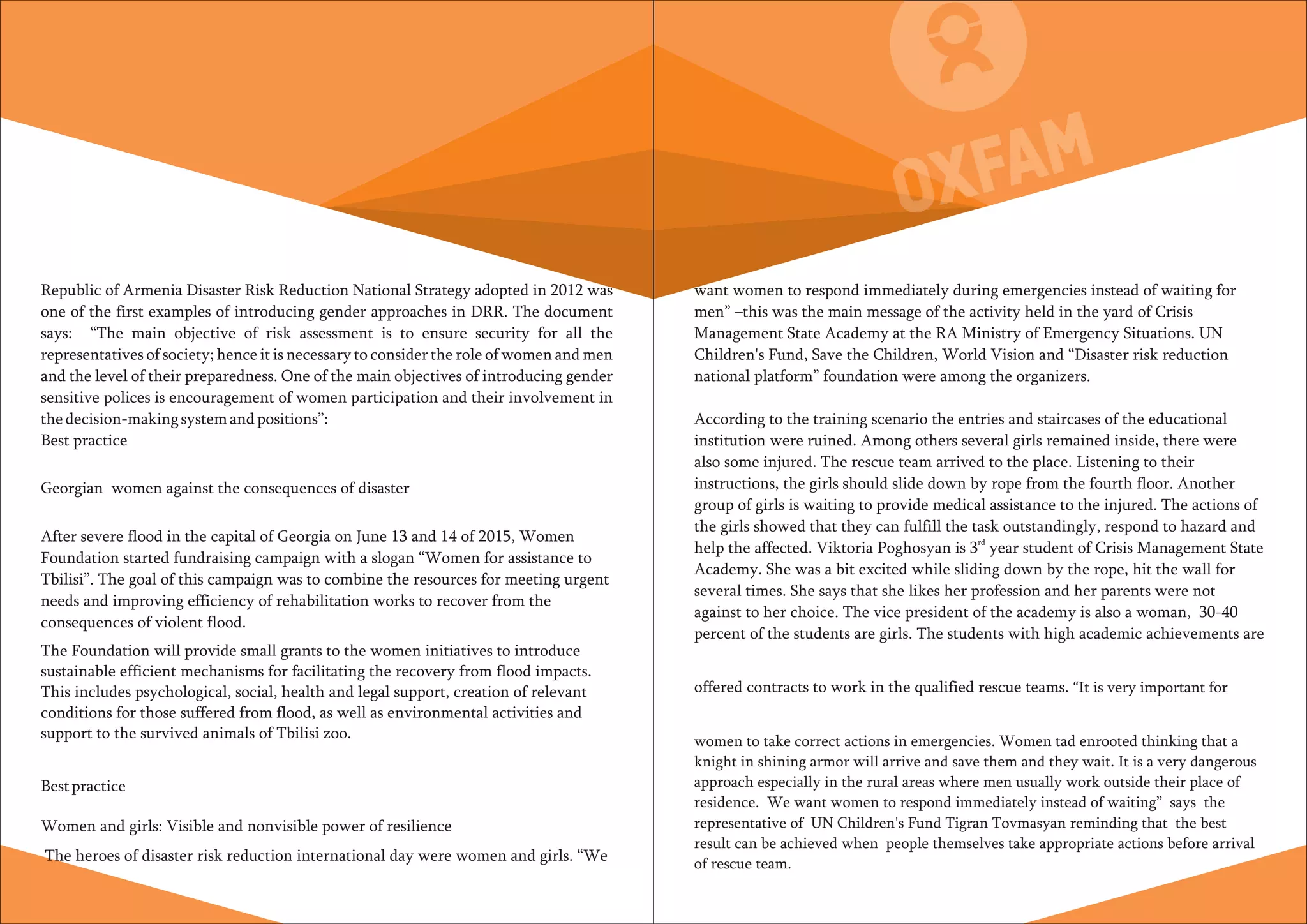 Role of Women and Gender Approaches in DRR | PDF