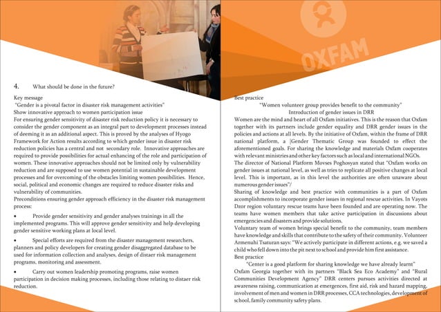 Role of Women and Gender Approaches in DRR | PDF