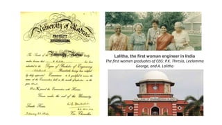 Role of women engineers in dev of india | PPTX