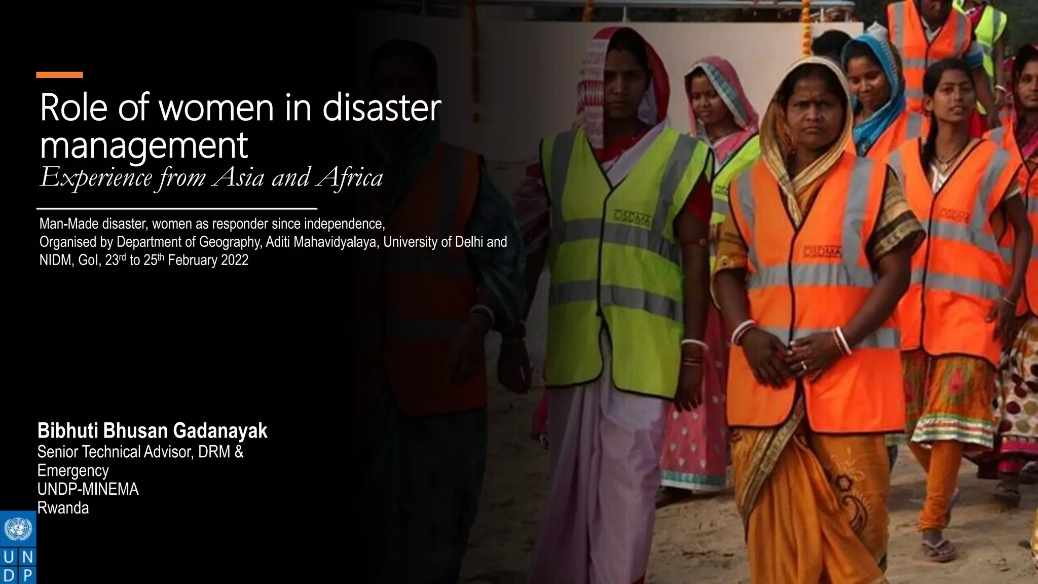 Role of women in disaster management Experience from Asia and Africa ...