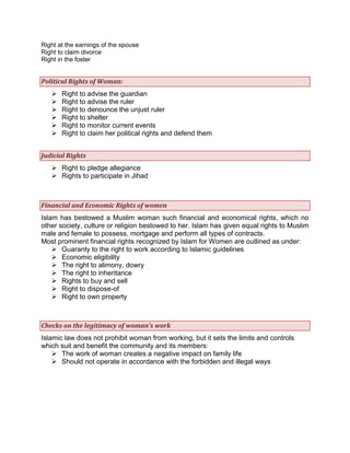 Role of women in the development of islamic civilization | PDF