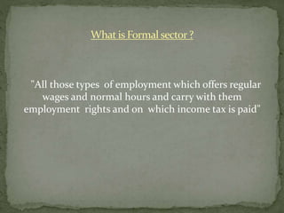 Role of working women in formal sector | PPT