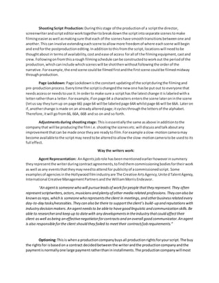 Role of Writer and the Commissioning Process | DOCX