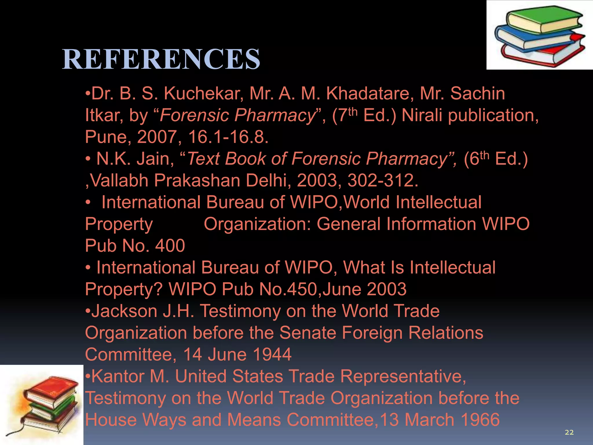 Role of wto wipo & epo in patent pre simple | PPT