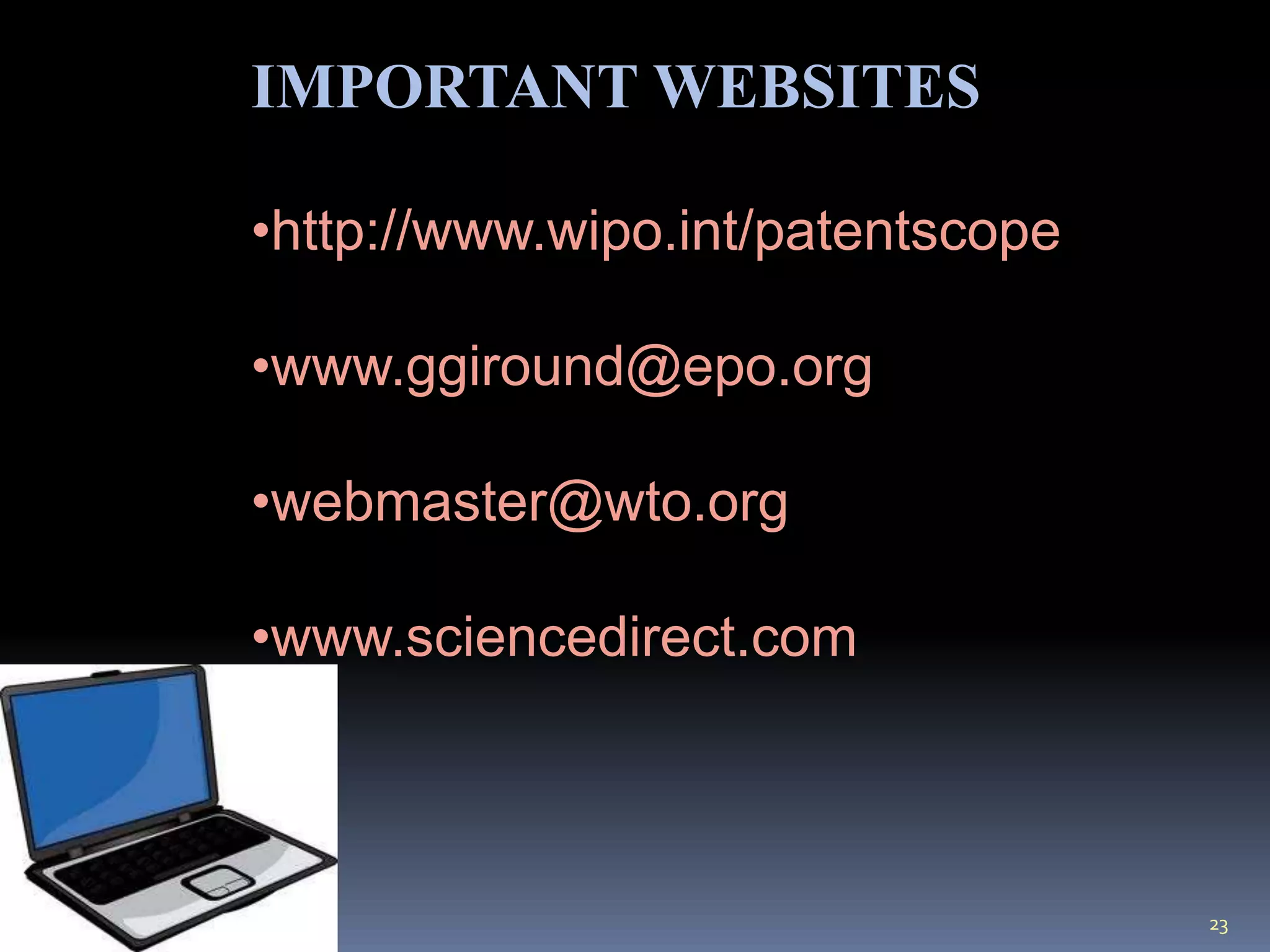 Role of wto wipo & epo in patent pre simple | PPTX