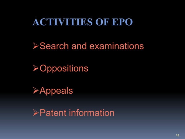 Role of wto wipo & epo in patent pre simple | PPT