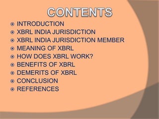 Role of xbrl in business reporting | PPTX