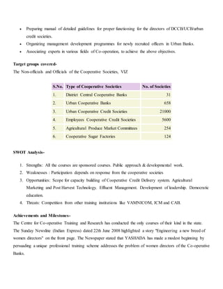 Role of yashada in capacity building of the stakeholders in the ...