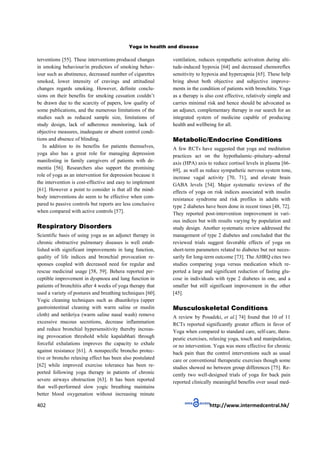 Role of yoga in health and disease | PDF