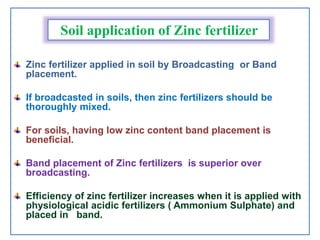 Role of zinc in crop production | PPTX