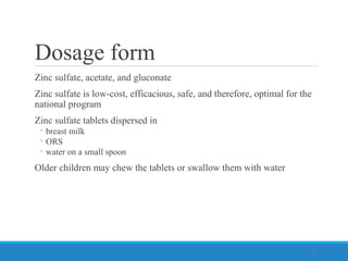 Role of Zinc in Diarrhea | PPT
