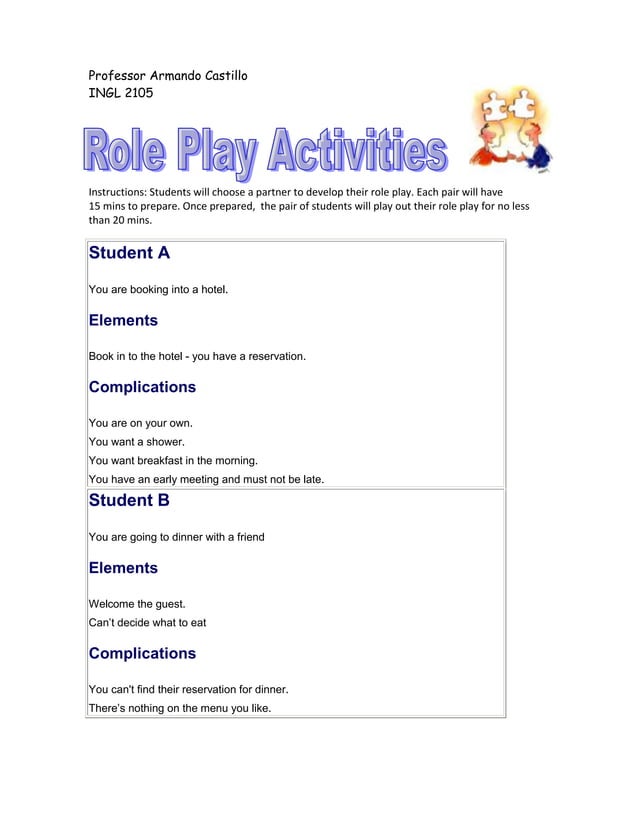 Role play | PDF