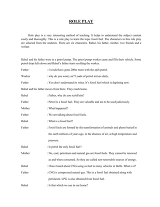 Role play | PDF