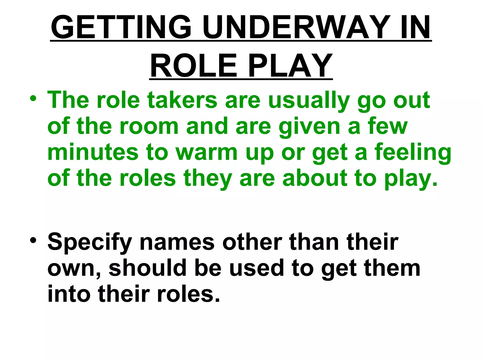 Role Play | PPT