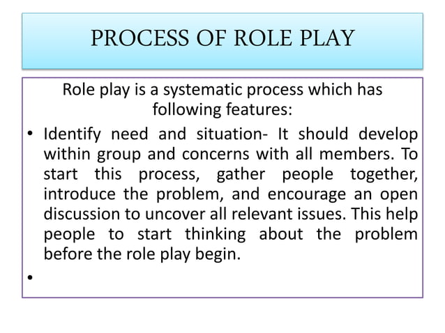 Role play | PPTX
