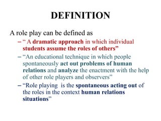 ROLE PLAY | PPTX | Roleplaying Games | Games and Puzzles