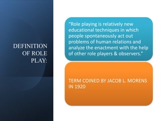 ROLE PLAY topic teaching learning process | PPTX