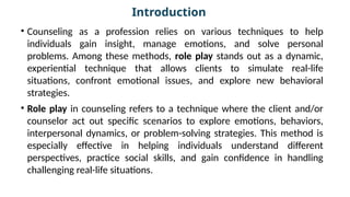 Role playing as the method of teaching technique. | PPT