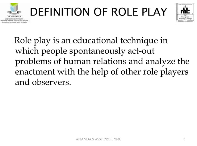 Role play anand ync | PPT