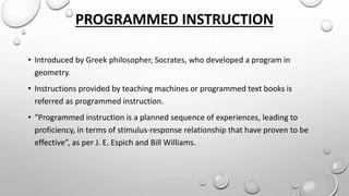 Roleplay and programmed instruction and self directed learning | PPT