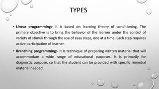 Roleplay and programmed instruction and self directed learning | PPTX