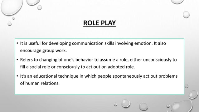 Roleplay and programmed instruction and self directed learning | PPT