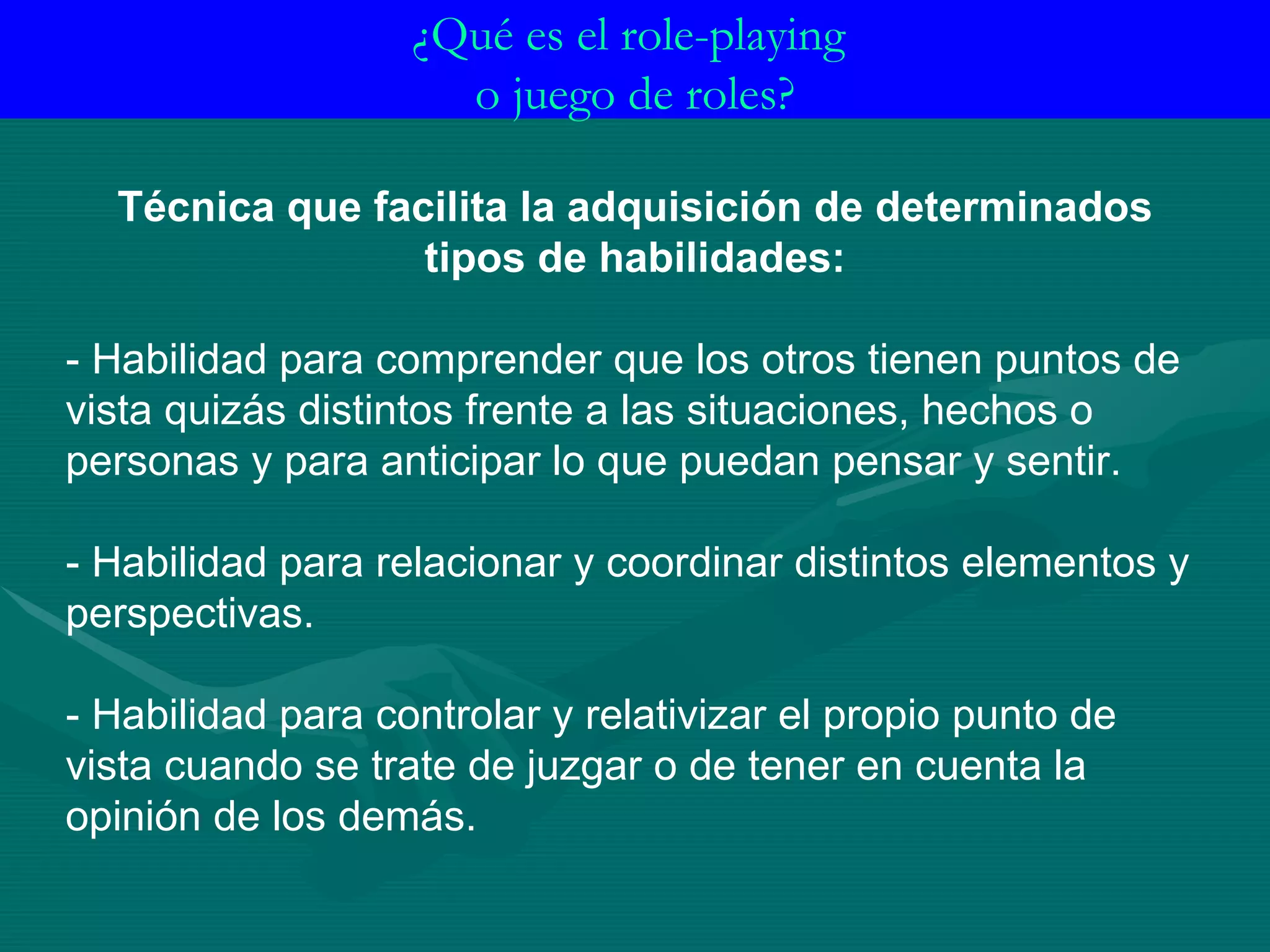 Juego de roles o Role player | PPT
