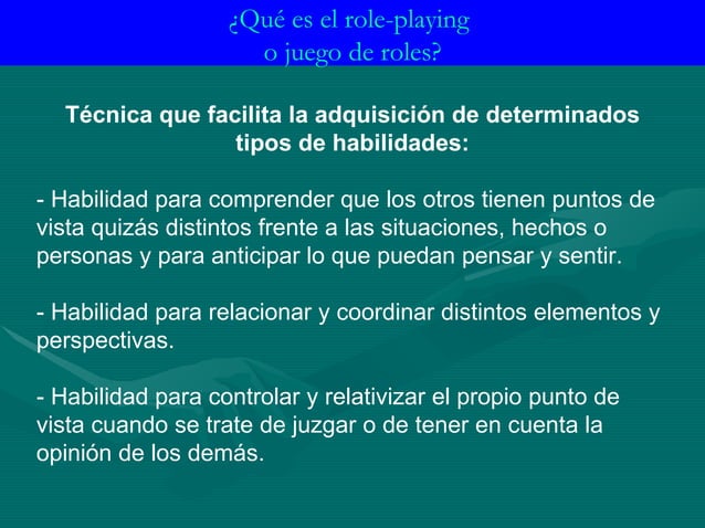 Juego de roles o Role player | PPT