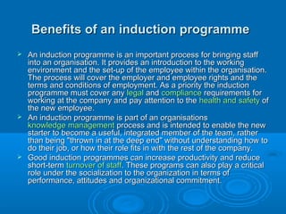 Role play induction process for new employees | PPT