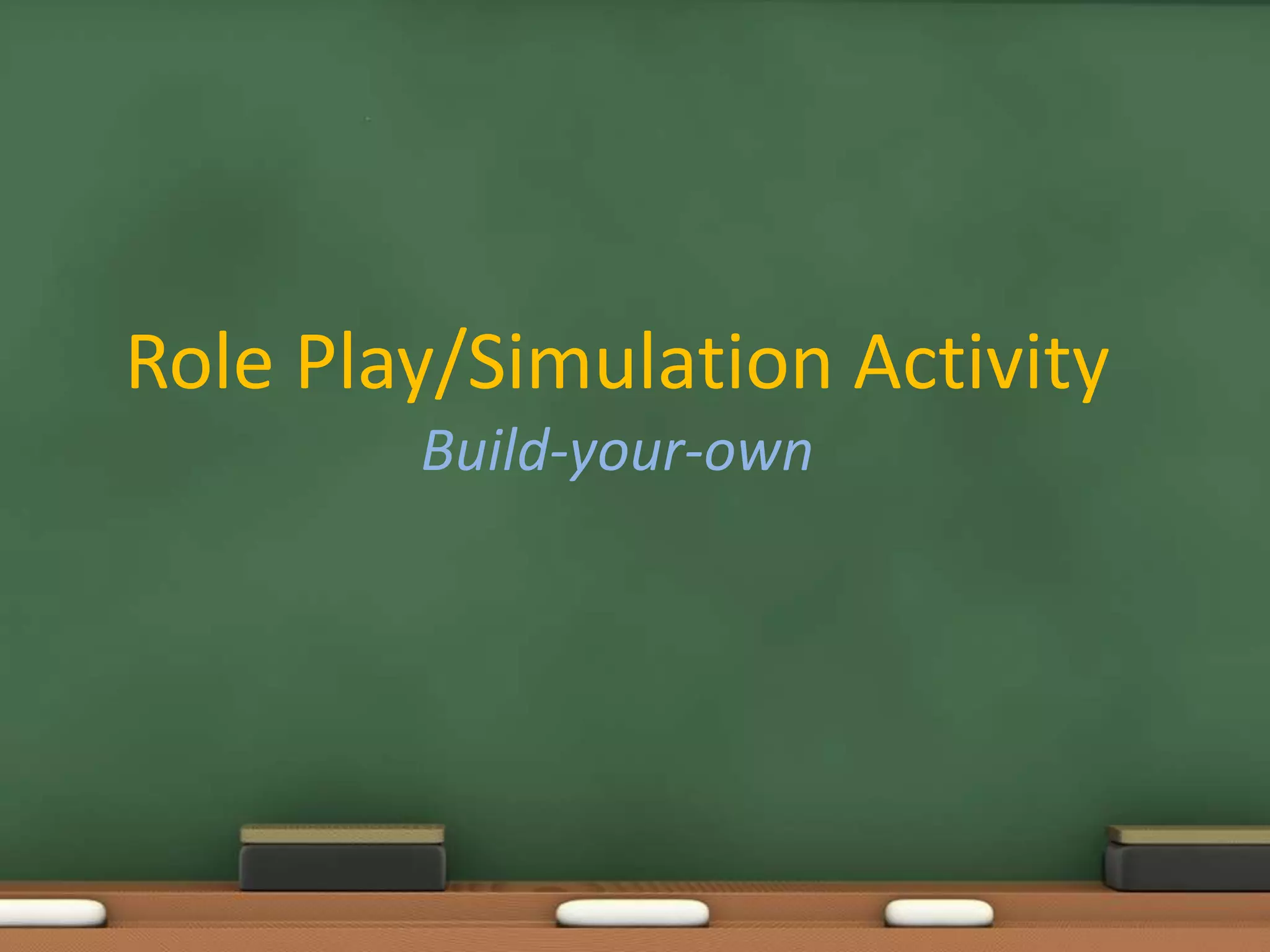 Role playing and Simulation Seminar | PPTX | Roleplaying Games | Games ...