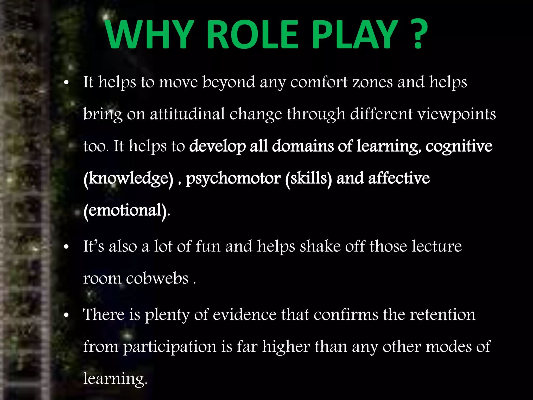 Role play in training | PPTX