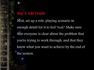 Role play in training | PPTX