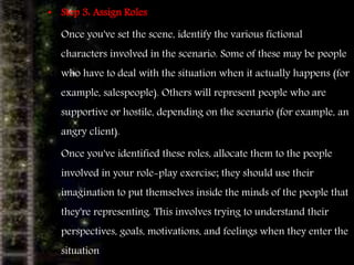 Role play in training | PPTX