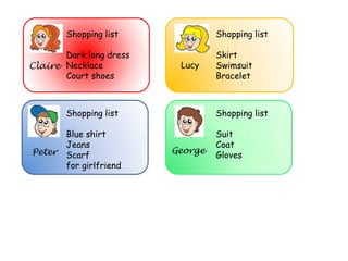 Role play shopping | PPTX