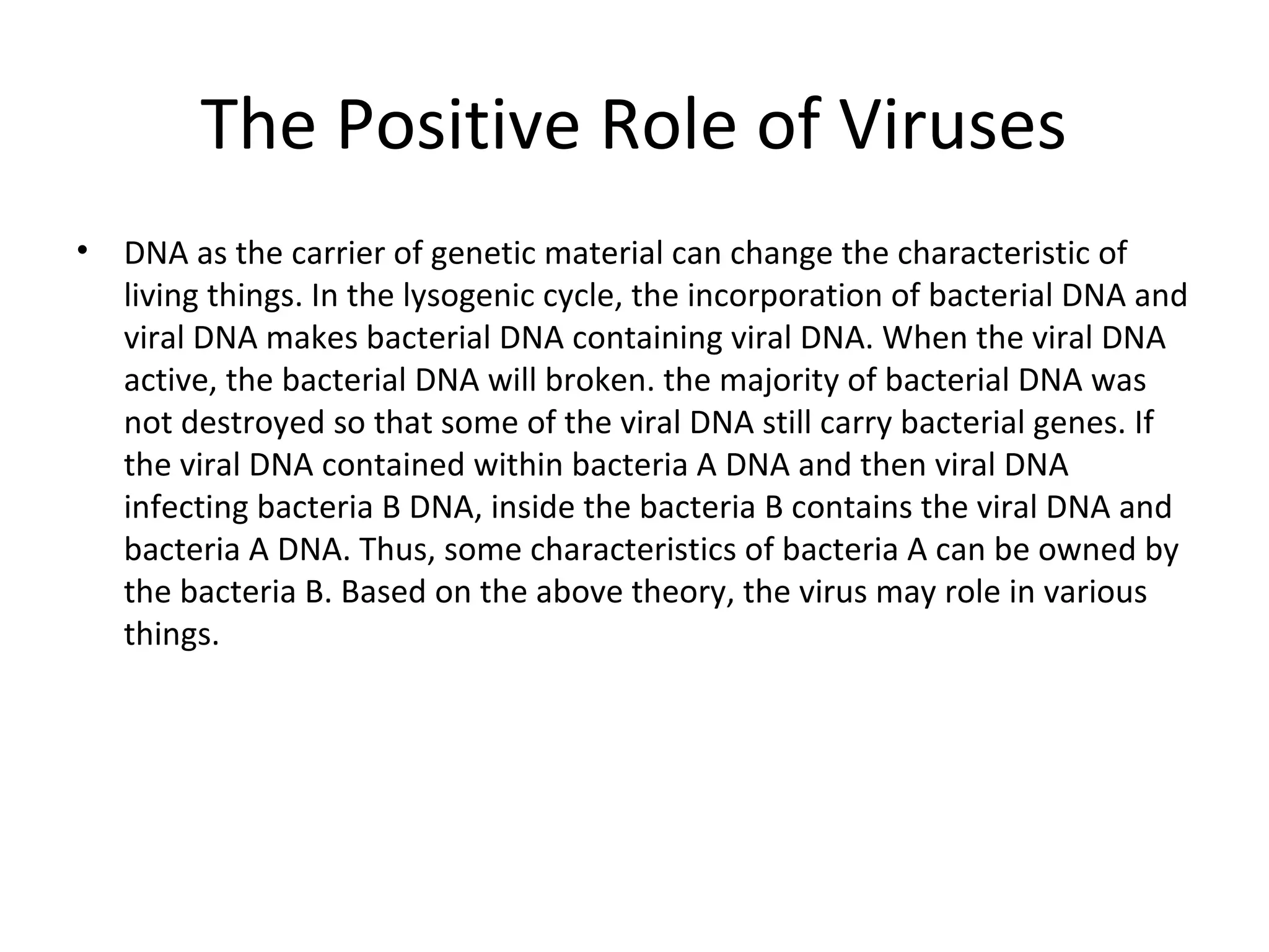 Role positive of viruses by angga | PPT