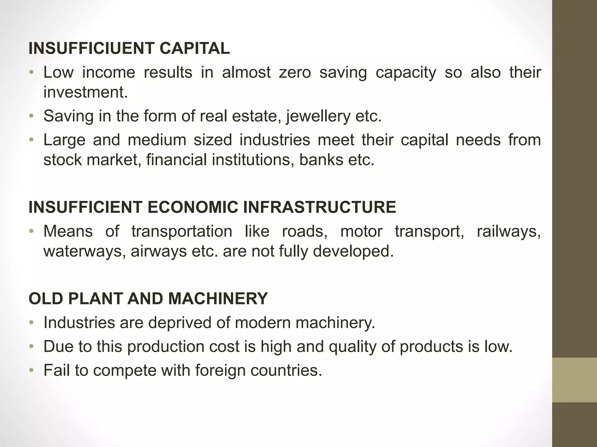 Role & Problem of industrial development in india | PPTX