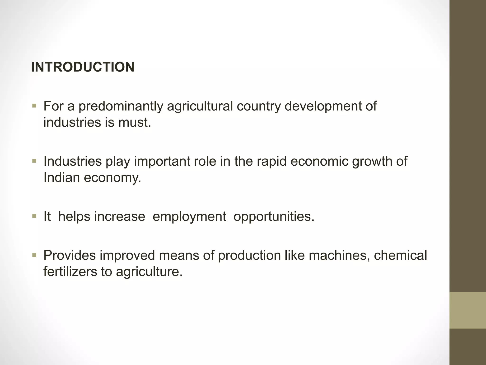 Role & Problem of industrial development in india | PPTX