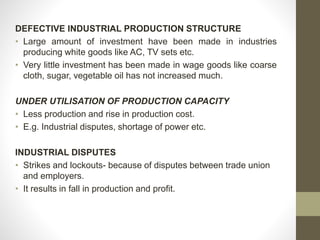 Role & Problem of industrial development in india | PPTX