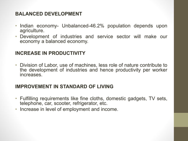 Role & Problem of industrial development in india | PPTX