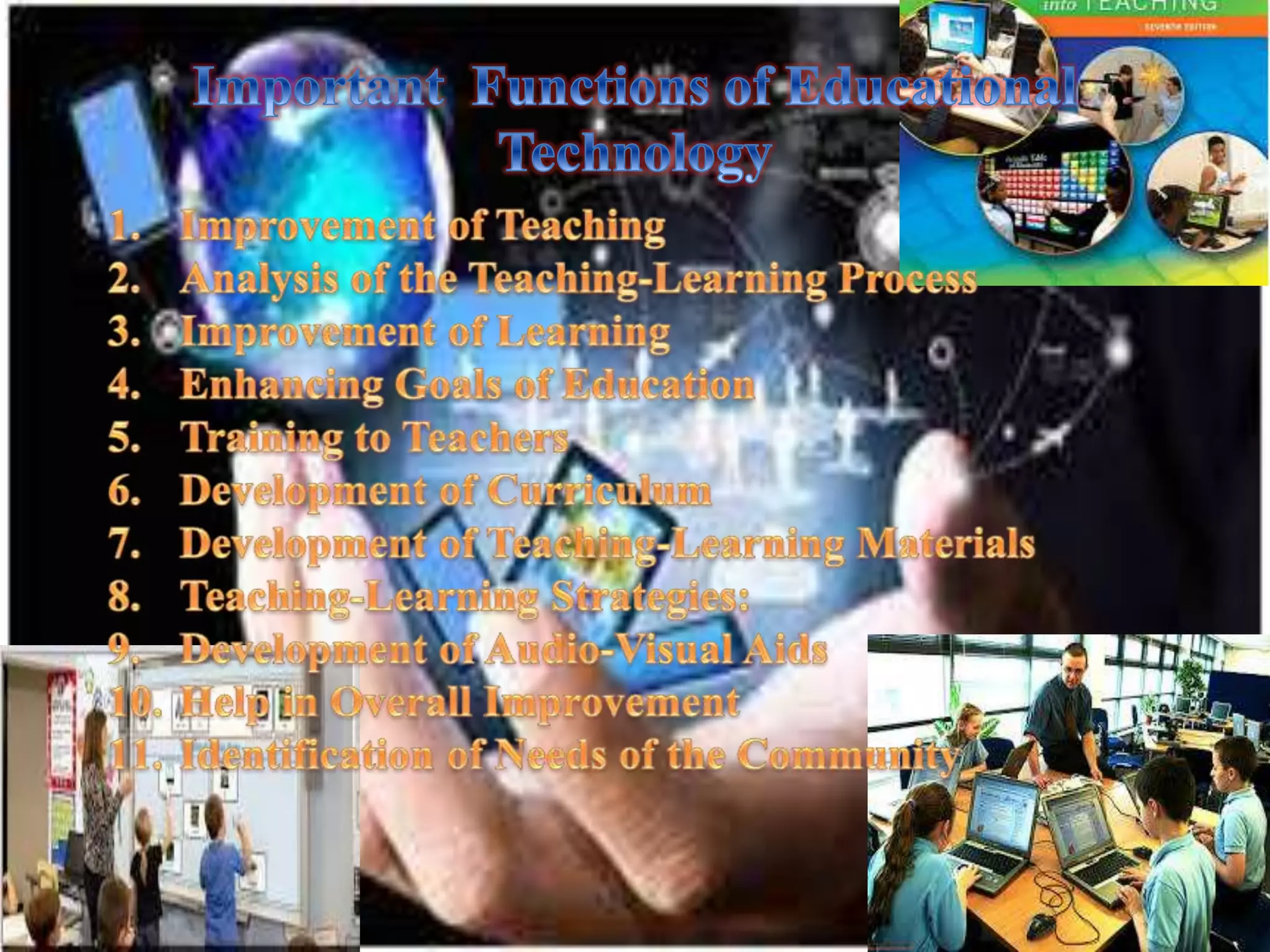 Roles and-functions-of-educational-technology-in-the | PPTX | Technology & Computing