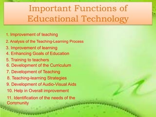 Roles and function of educatinal technology in 21st century l(1) | PPTX