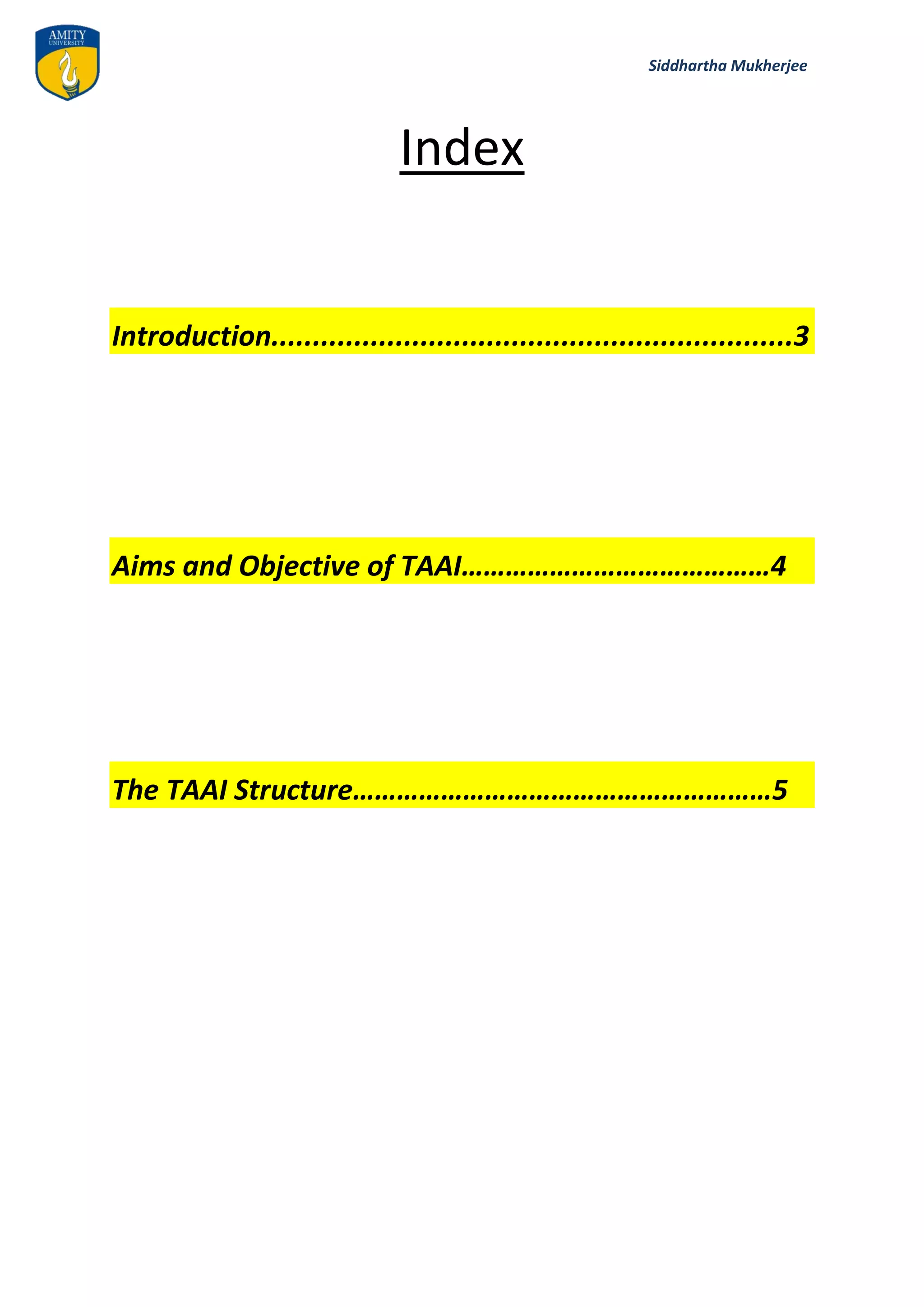 Roles and function of taai | PDF