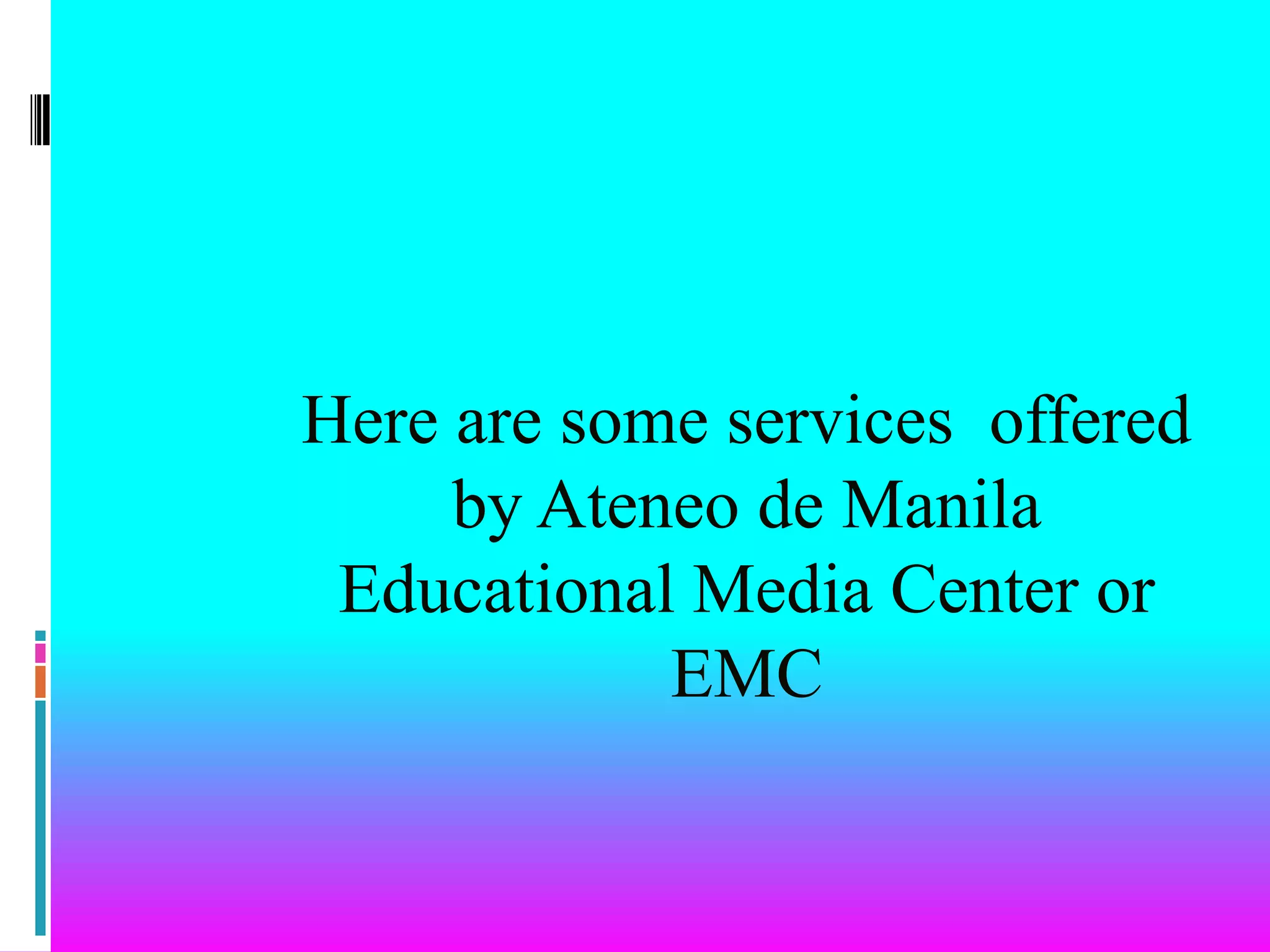 Roles and functions of an educational media center | PPTX