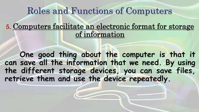 Roles and Functions of Computers | PPTX
