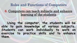 Roles and Functions of Computers | PPTX